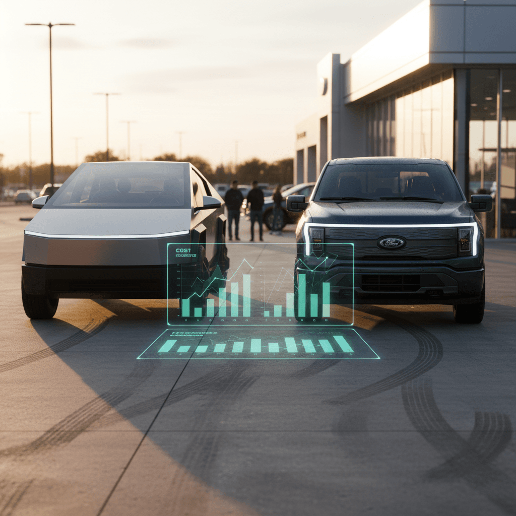 Tesla Cybertruck vs Ford F-150 Cost Comparison 2026 | Recharged