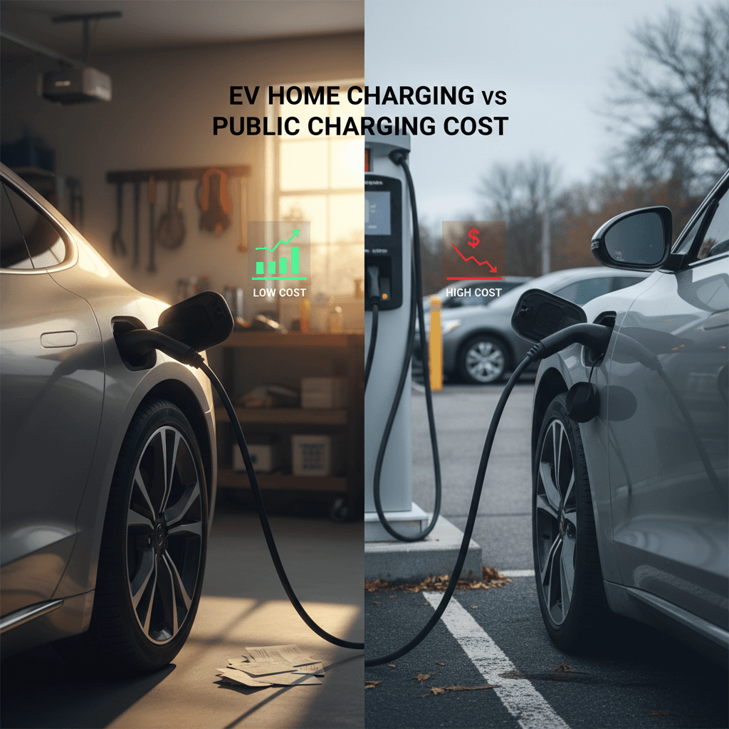 EV Home Charging vs Public Charging Cost (2025 Guide) | Recharged