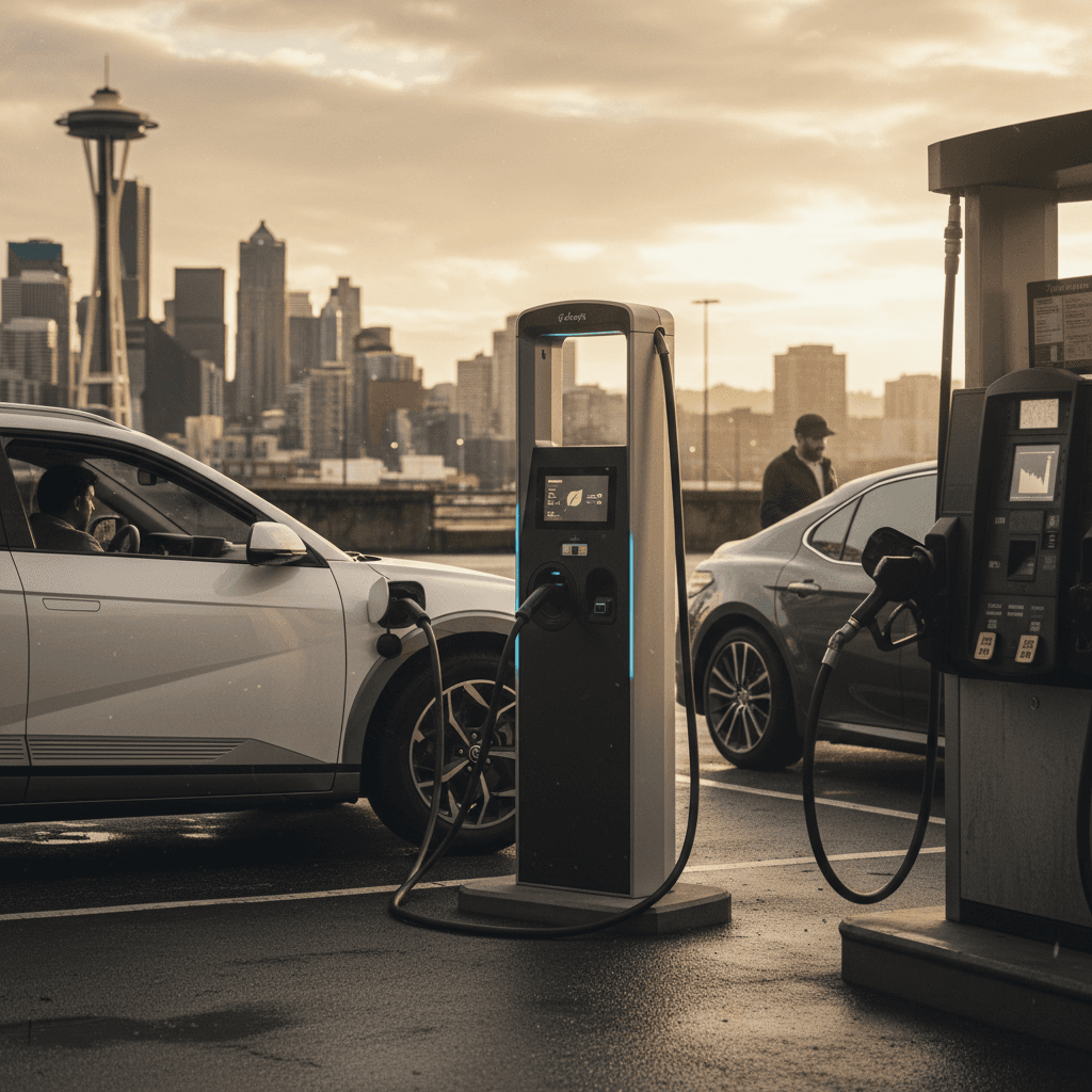 Gas Prices vs EV Charging Cost Seattle 2026 Guide | Recharged